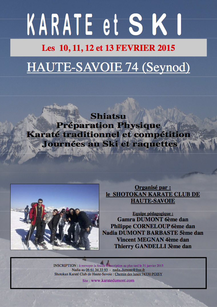 STAGE DE KARATE ET SKI DE FEVRIER 2015 – SHOTOKAN KARATE CLUB DE HAUTE ...